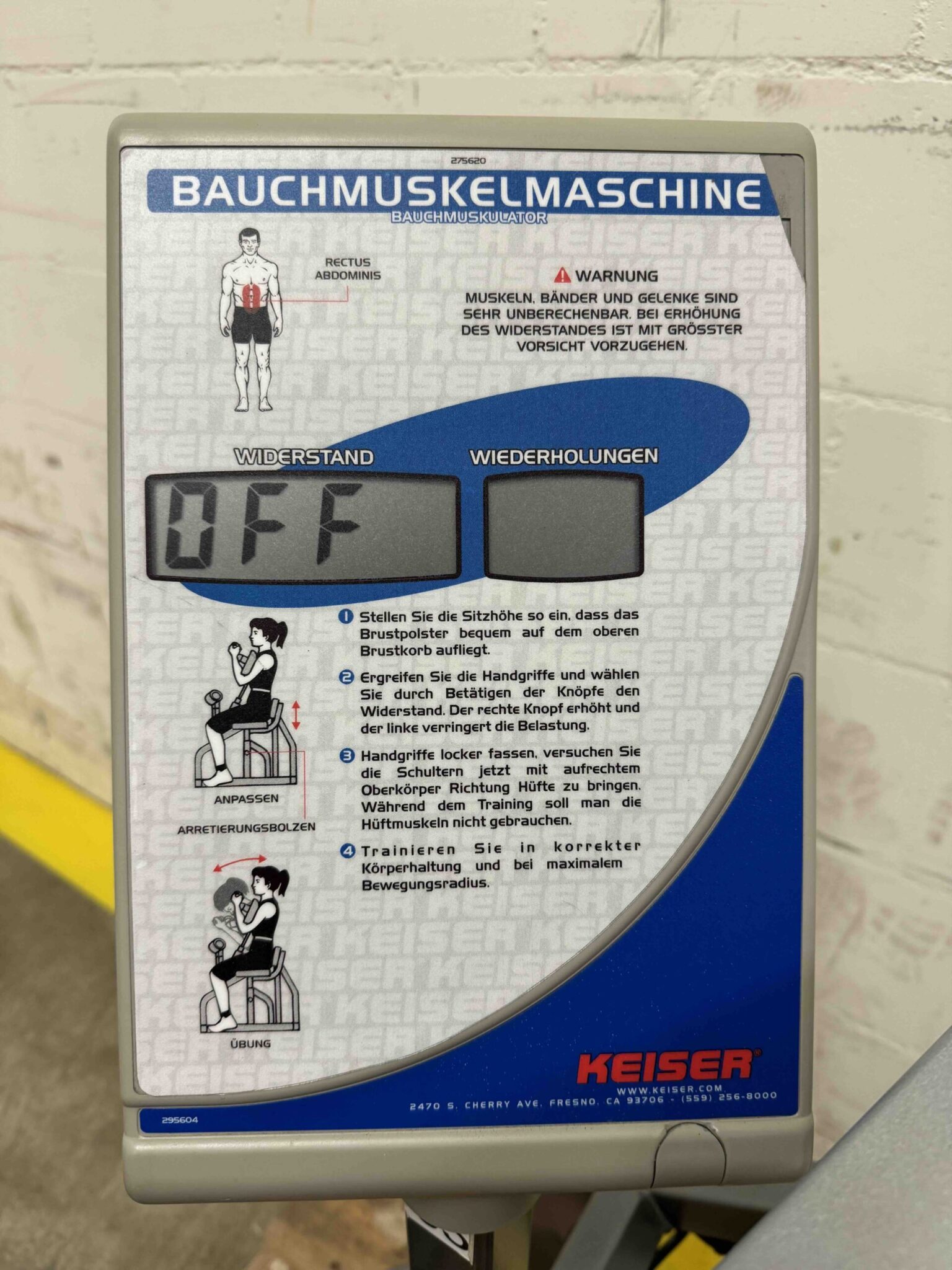 KEISER abdominal muscle machine | Occasion buy cheap online